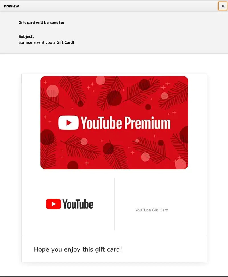 Youtube Premium + Youtube Music Gift Card (half or 1 year value ...