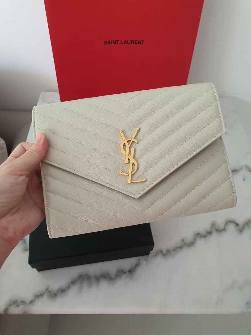 YSL Clutch, full set., Women's Fashion, Bags & Wallets, Clutches on ...