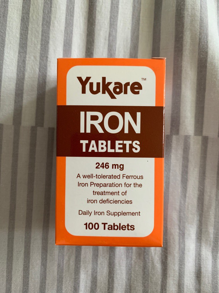 Yukare iron tablets 246mg, Health & Nutrition, Health Supplements ...