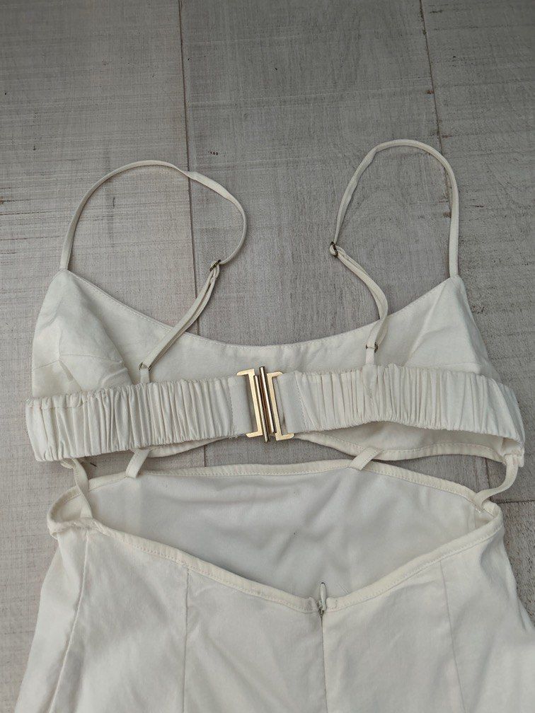 ZARA white cut out mini dress, Women's Fashion, Dresses & Sets, Dresses ...