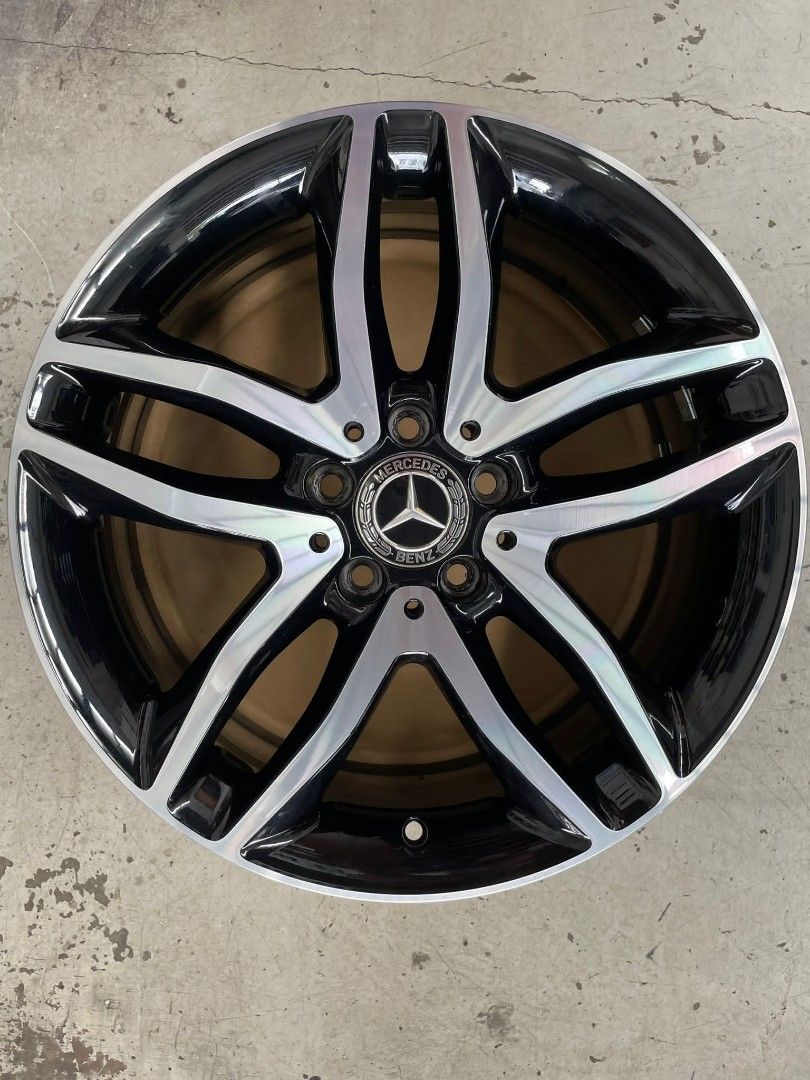 18" Original Mercedes rims from GLA 5x112, Car Accessories, Tyres & Rims on Carousell