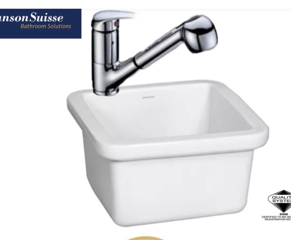 1 set Johnson Suisse Lab Sink 400 + Pozzi Pull Out Sink Tap, Furniture ...