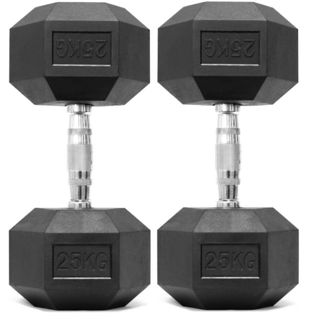 25kg Dumbbell, Sports Equipment, Exercise & Fitness, Weights ...