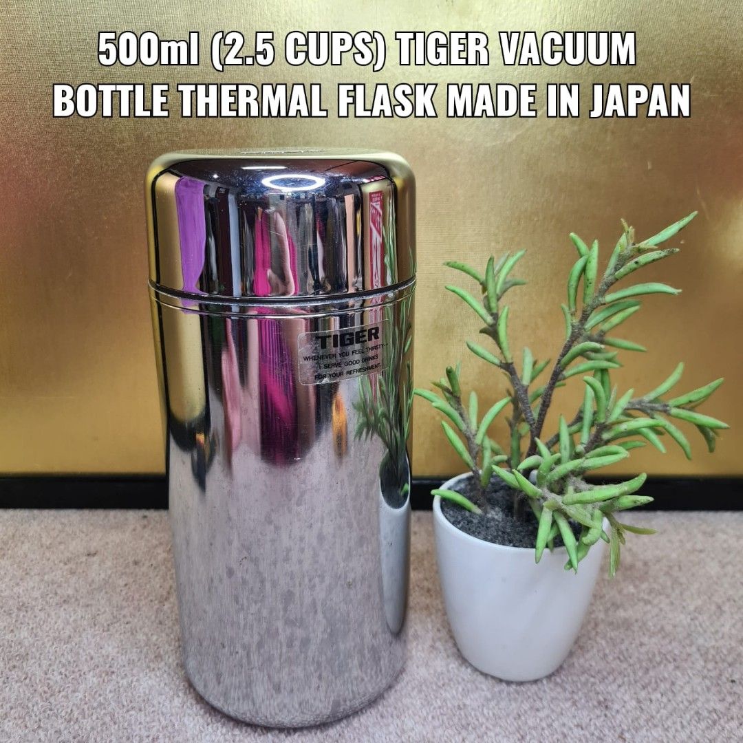 500ml (2.5 CUPS) TIGER VACUUM BOTTLE THERMAL FLASK MADE IN JAPAN on ...