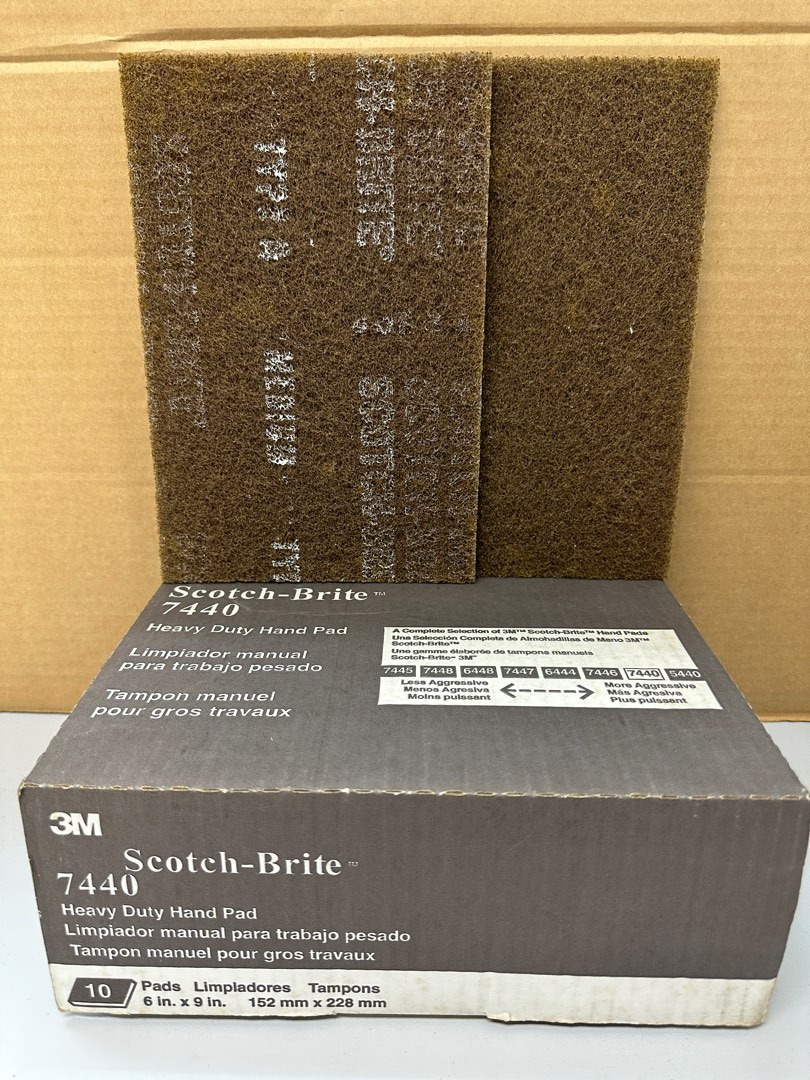3M Scotch-Brite 7440 美國製 打磨拋光尼龍片 不織布手研磨片 約#180號 , 傢俬＆家居, 其他, 家居改善及收納用品 ...