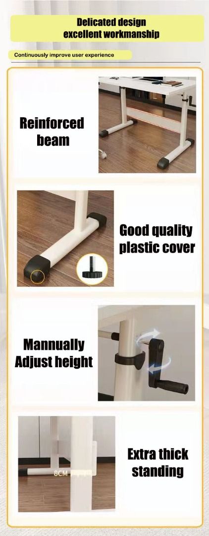 75-120cm Height Adjustment for kids adult Wide table table Easy table ...