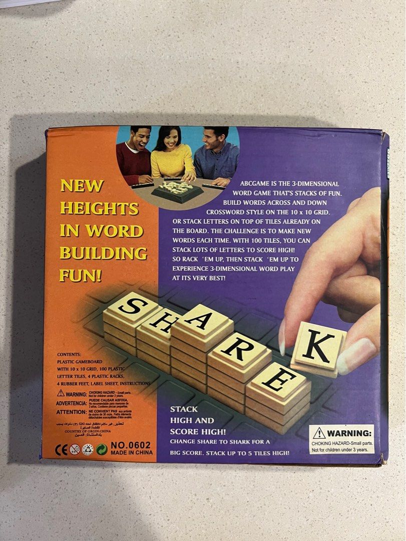 ABC Game: The 3-Dimensional Word Game That Really Stacks Up !!, Hobbies ...