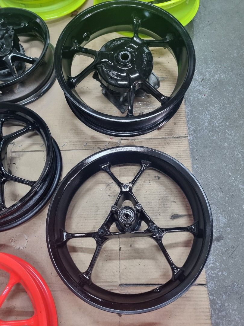 Aerox Black Rims, Motorcycles, Motorcycle Accessories on Carousell