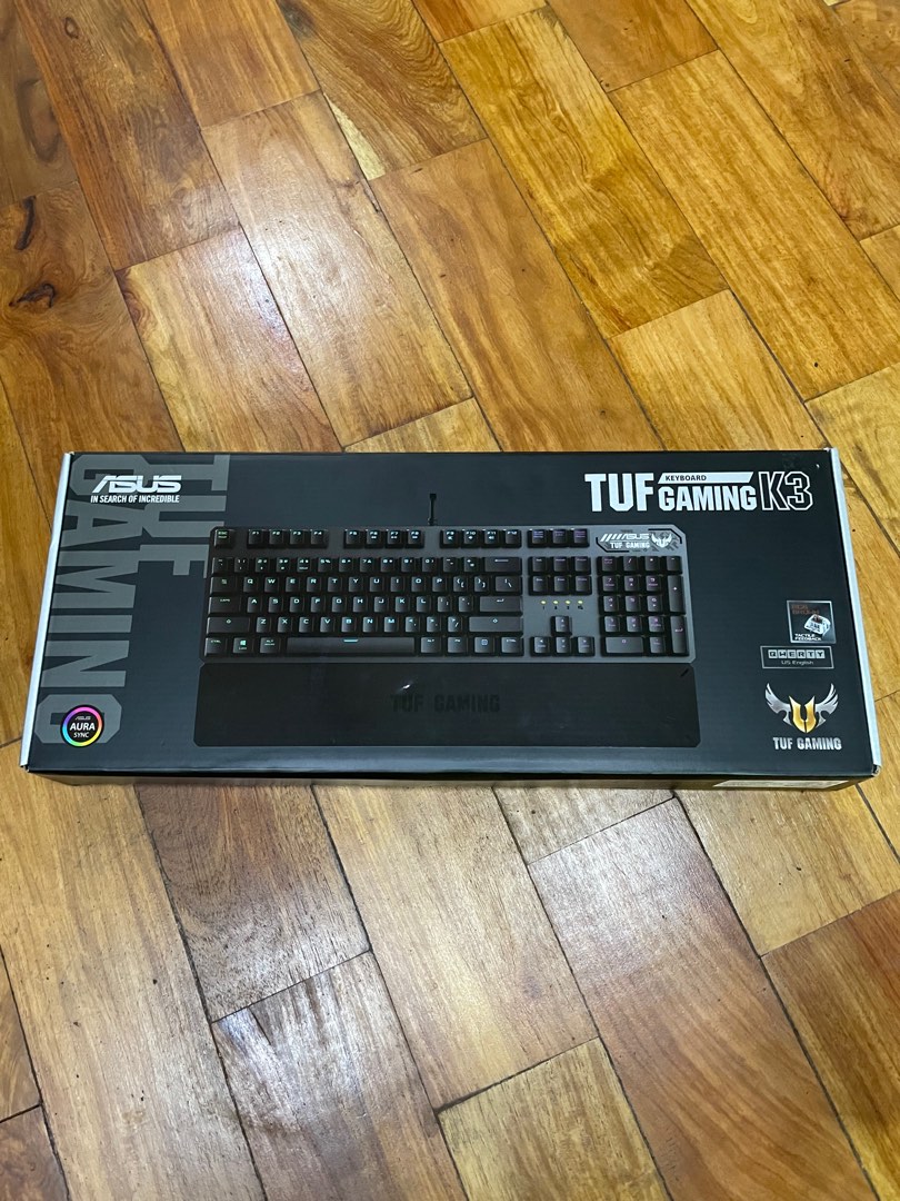 NEW Asus Tuf Gaming K3 RGB brown tactile FREE DELIVERY on Carousell