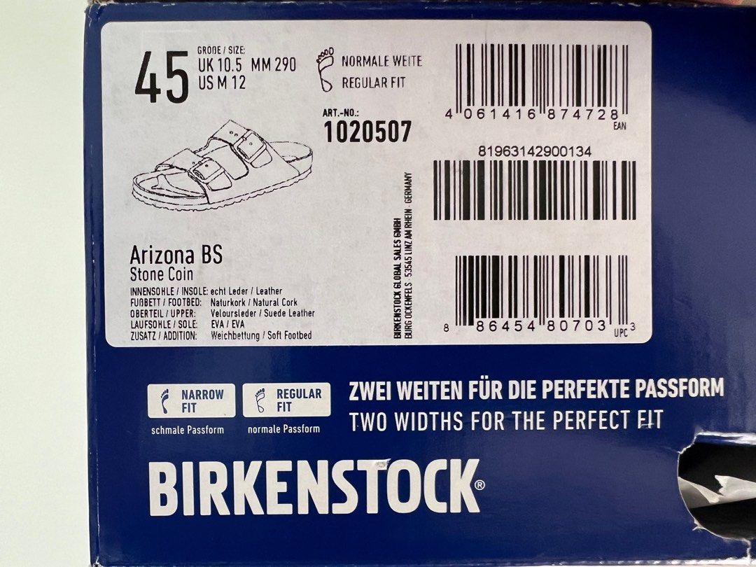 Birkenstock Arizona BS Grey, Men's Fashion, Footwear, Flipflops and ...
