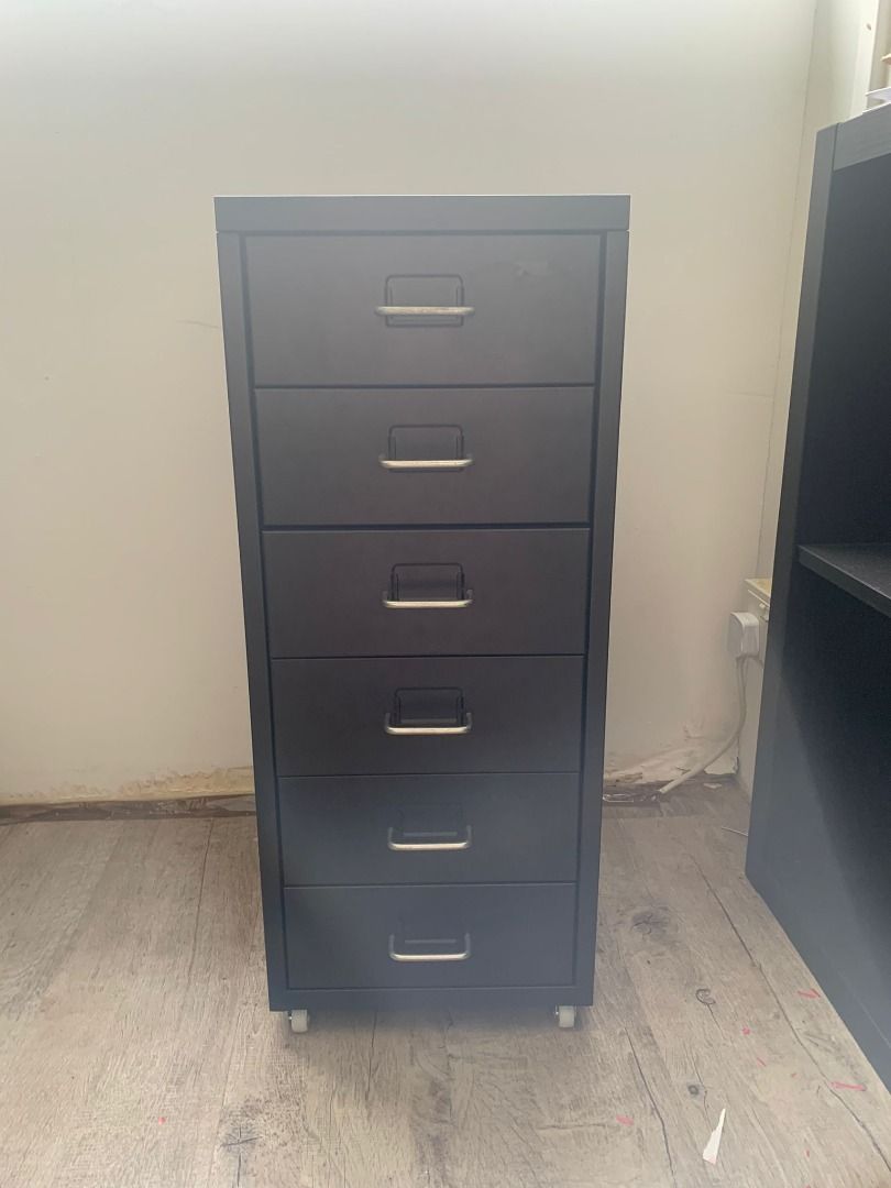BLACK IKEA HELMER DRAWER UNIT WITH WHEELS, Furniture & Home Living ...