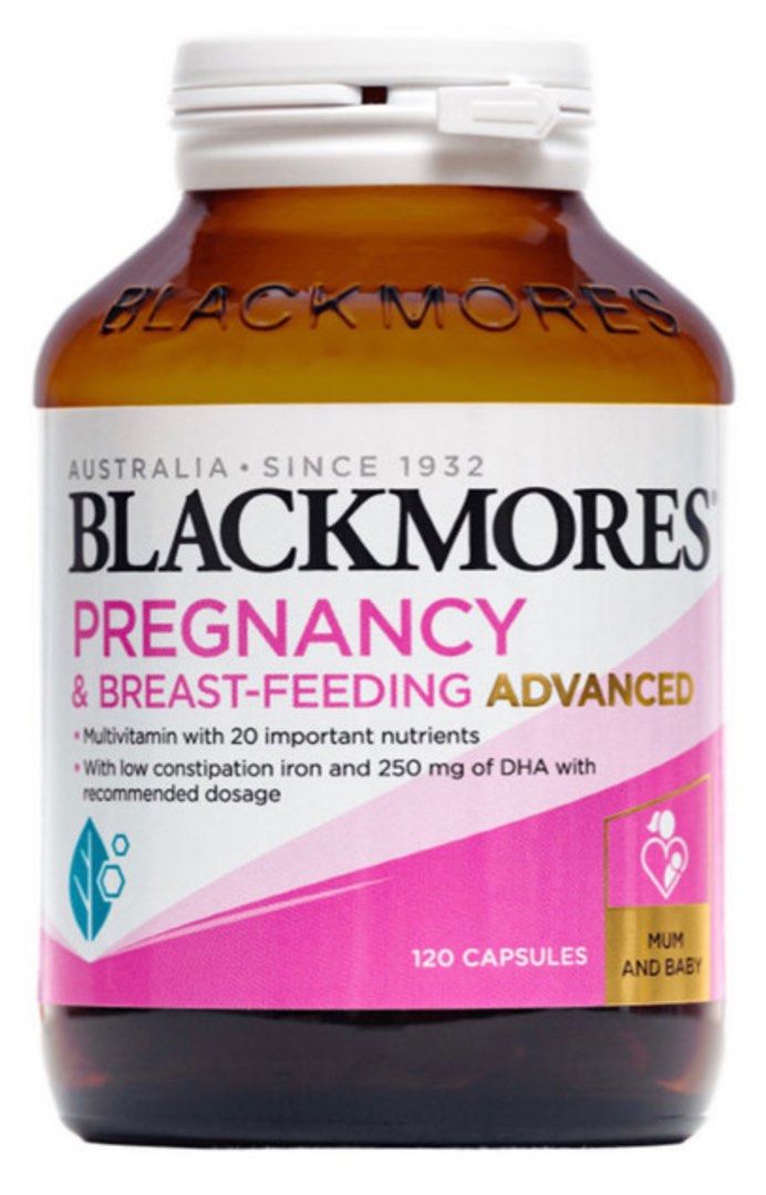 Blackmores Pregnancy & Breastfeeding Advanced, 120 Capsules, Health ...