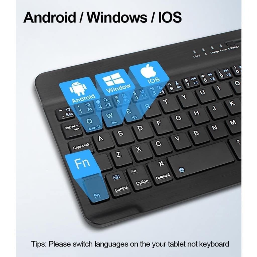 Bluetooth Keyboard Wireless Mini for PC Phone/Tablet/iPad Rechargeable ...