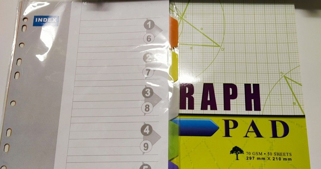 BN Cartridge A4 exercise book, graph paper, file dividers ...