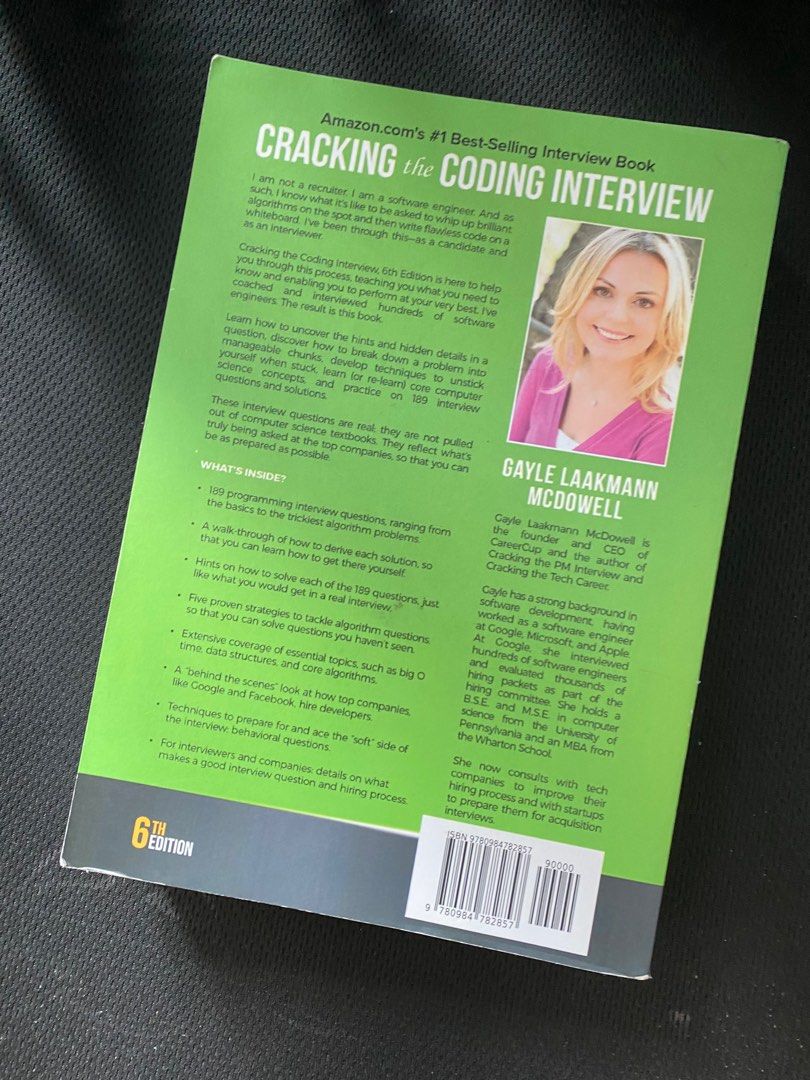 Book on Cracking the Coding Interview, Computers & Tech, Office ...