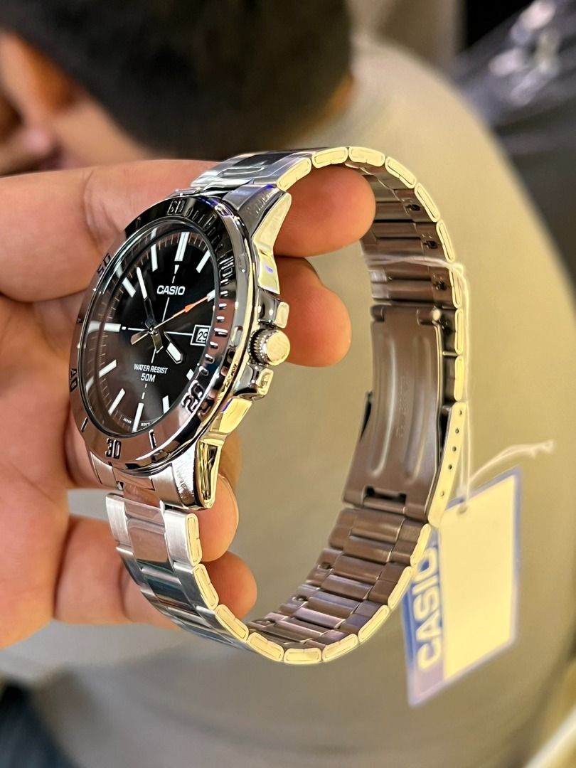 CASIO Analog Stainless Steel Men's Watch MTP-VD01D-1E2, Luxury, Watches ...