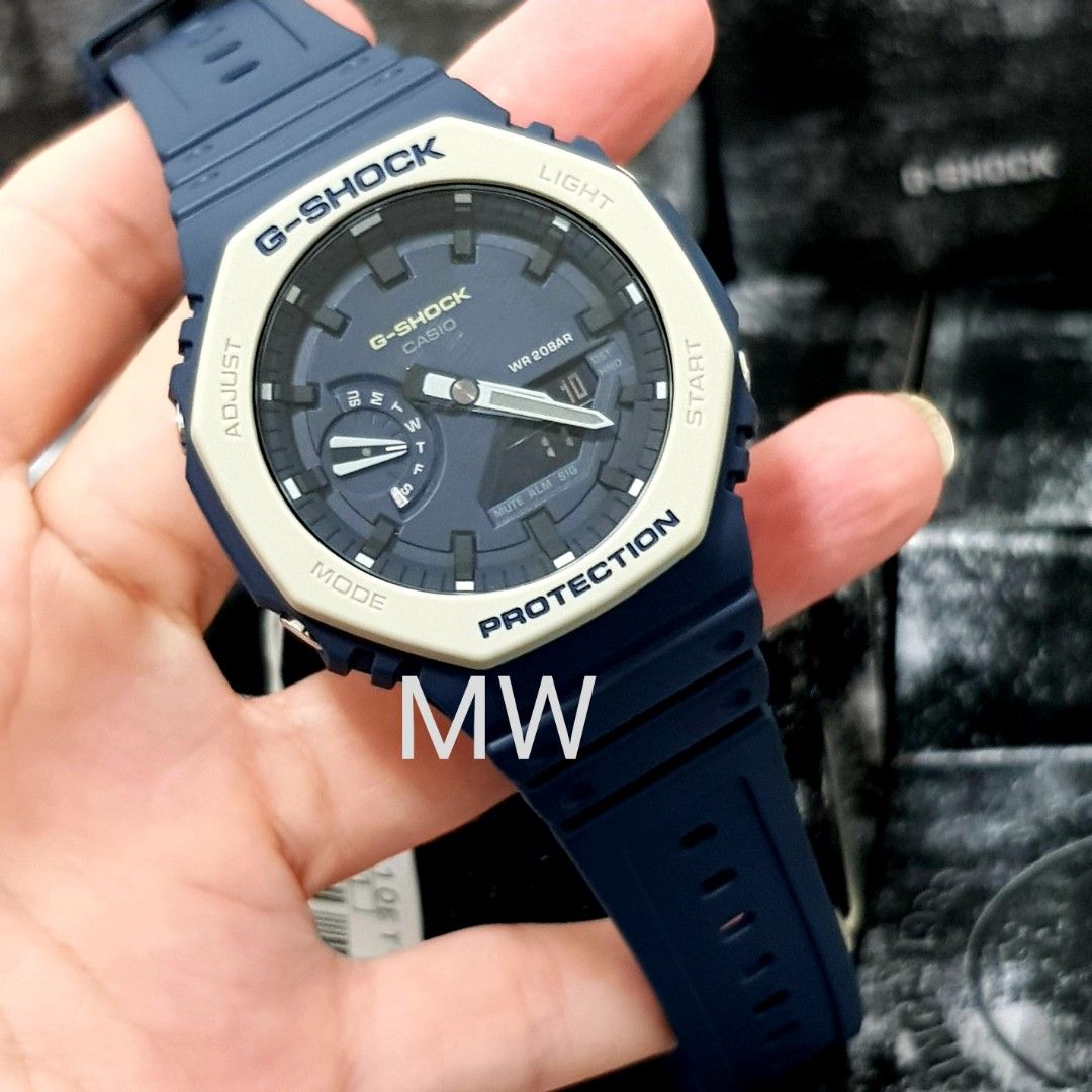 Casio G-Shock carbon core guard gray blue ga2100 ga-2100 ga-2100et ...