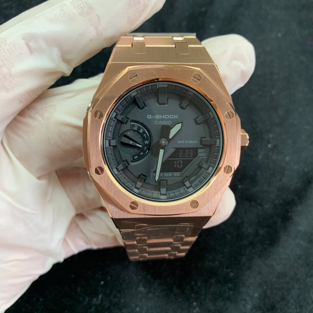 Casioak Casio Mod gshock GA-1200 gen 5 model Rose Gold, Luxury, Watches ...