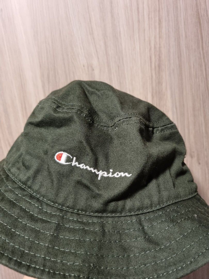 Champion Green Bucket Hat, Women's Fashion, Watches & Accessories, Hats ...