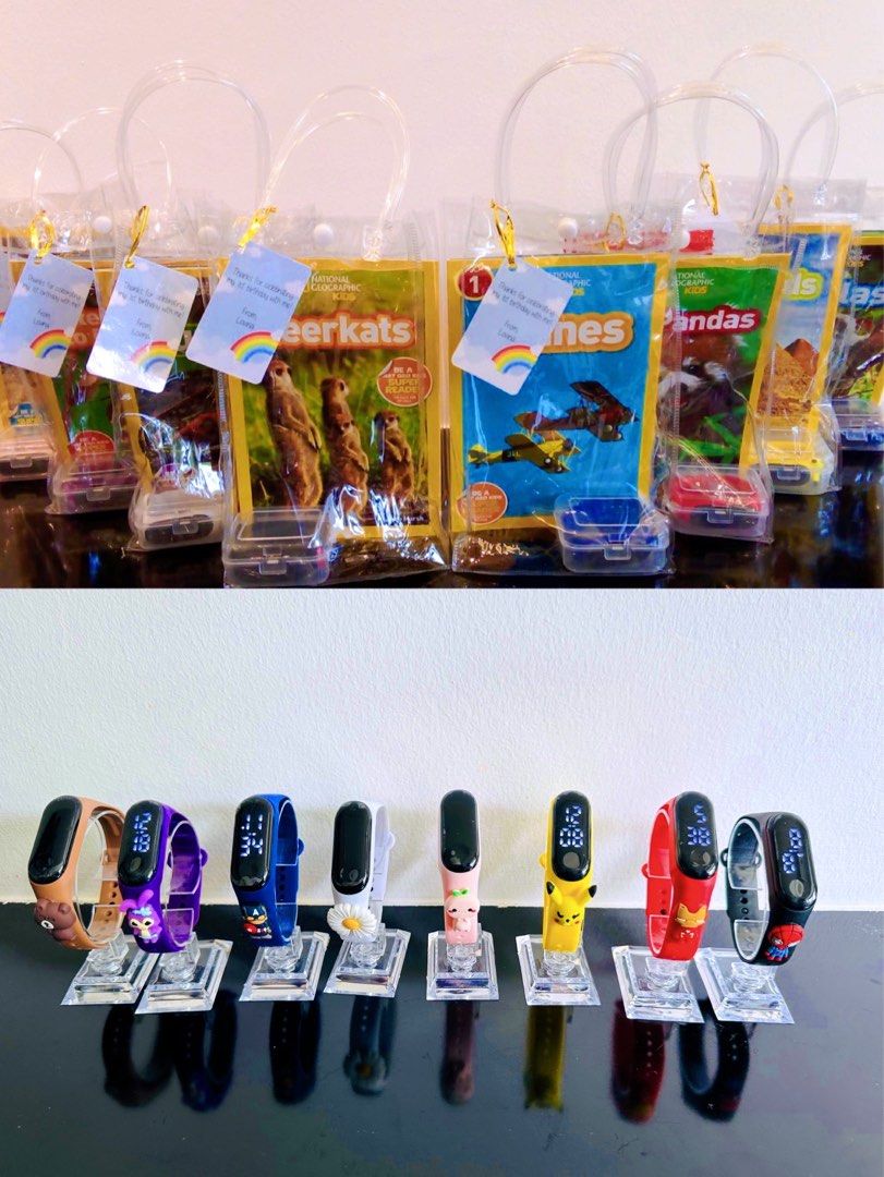Children Goodie Bag / Birthday / LED Watch / National Geographic Book ...