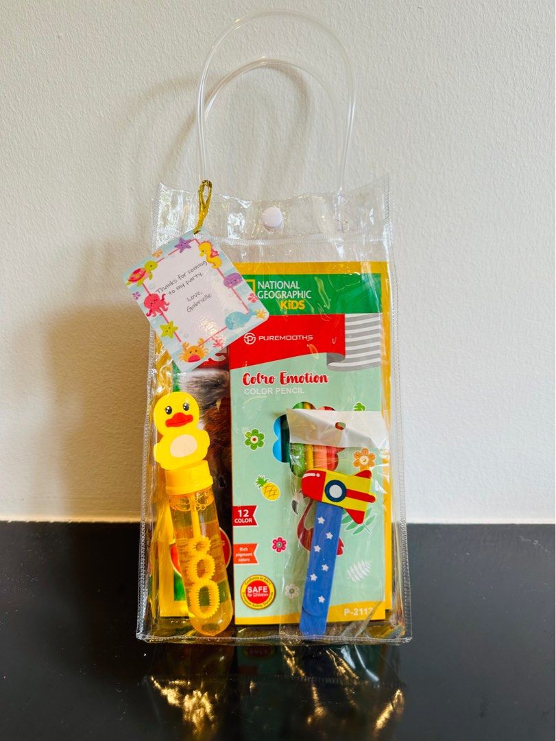Children Kids Goodie Bag/ Birthday Party / Color Pencil / Bookmark ...