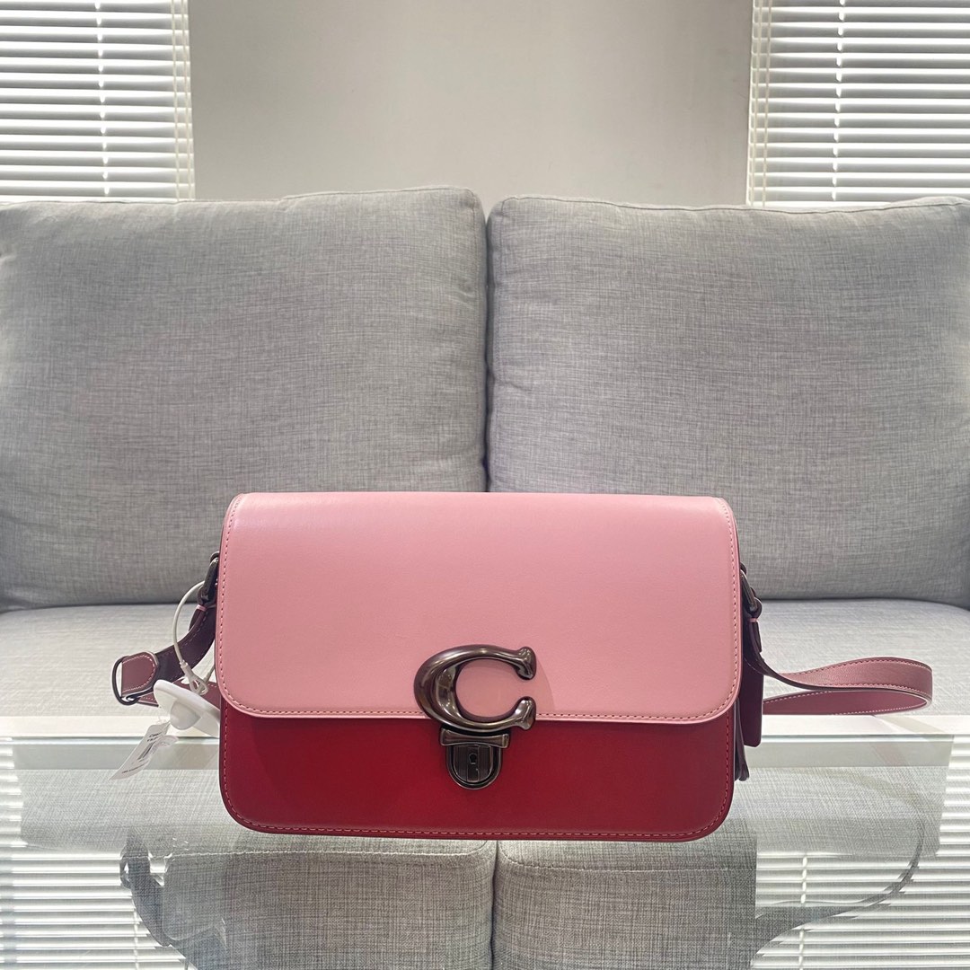 Coach Co C6638 Studio Shoulder Bag Pink Multi, Barang Mewah, Tas ...