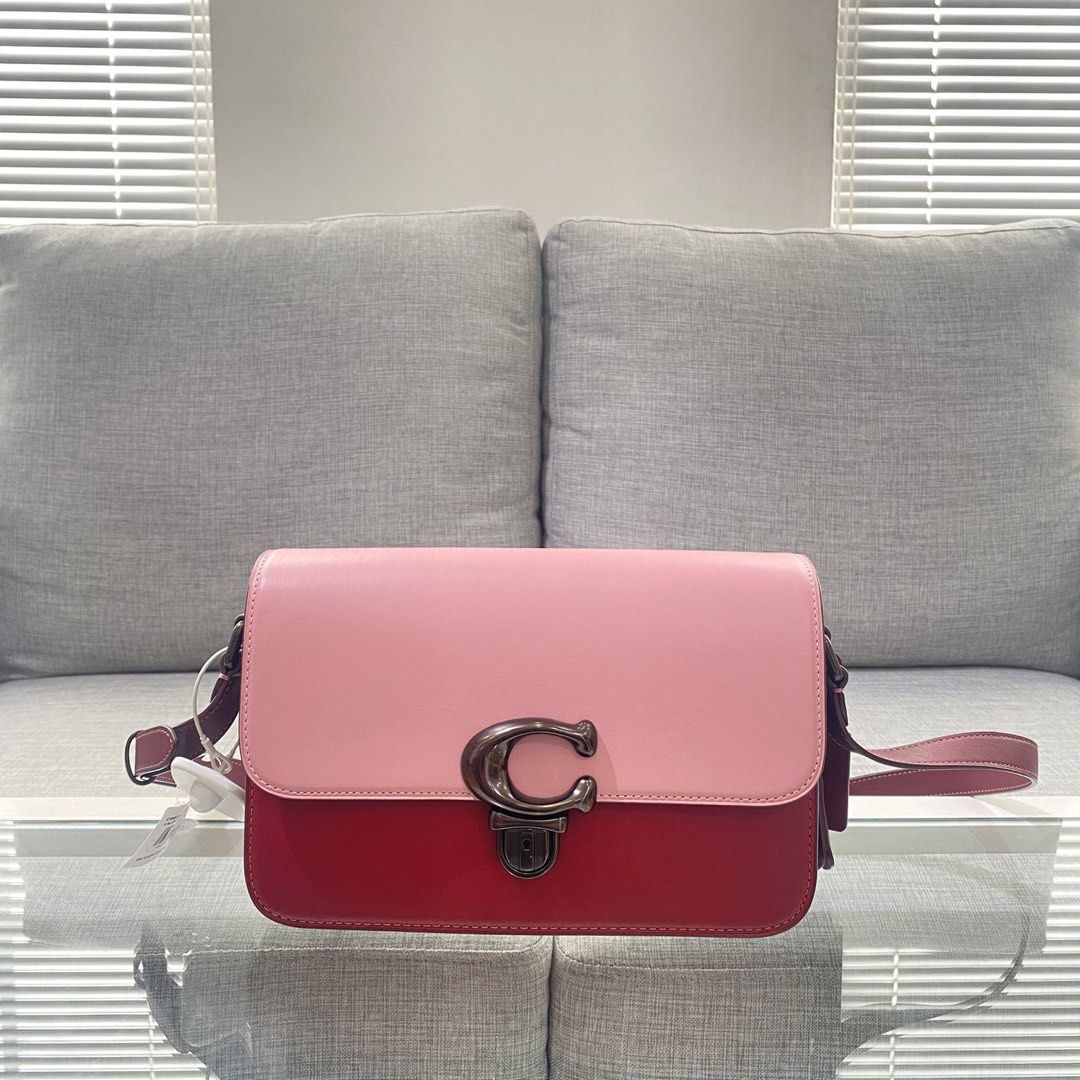 Coach Co C6638 Studio Shoulder Bag Pink Multi, Barang Mewah, Tas ...