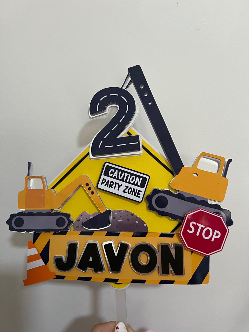 Construction Cake Topper, Hobbies & Toys, Stationery & Craft, Handmade ...