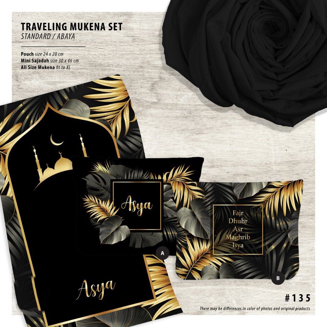 CUSTOMISED TELEKUNG PRAYER MAT POUCH PRAYER GOWN MUKENA SEJADAH, Babies ...
