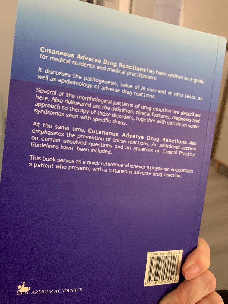 Cutaneous adverse drug reaction, Hobbies & Toys, Books & Magazines ...