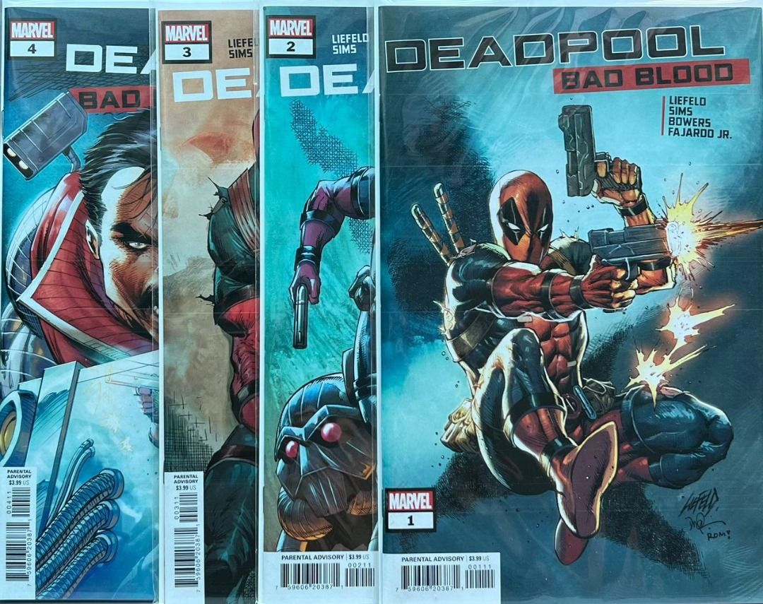 Deadpool Bad Blood 4/4 (Complete Set), Hobbies & Toys, Books ...