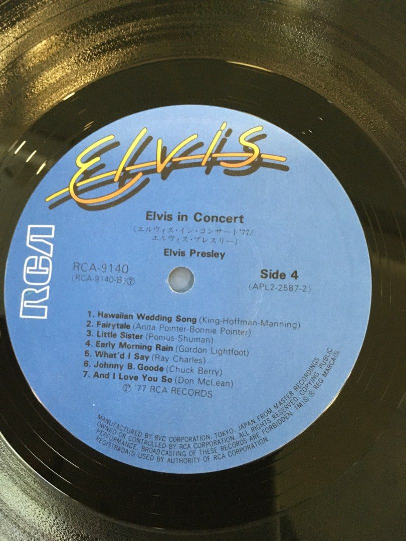 Elvis Presley - Elvis In Concert lp, Hobbies & Toys, Music & Media ...