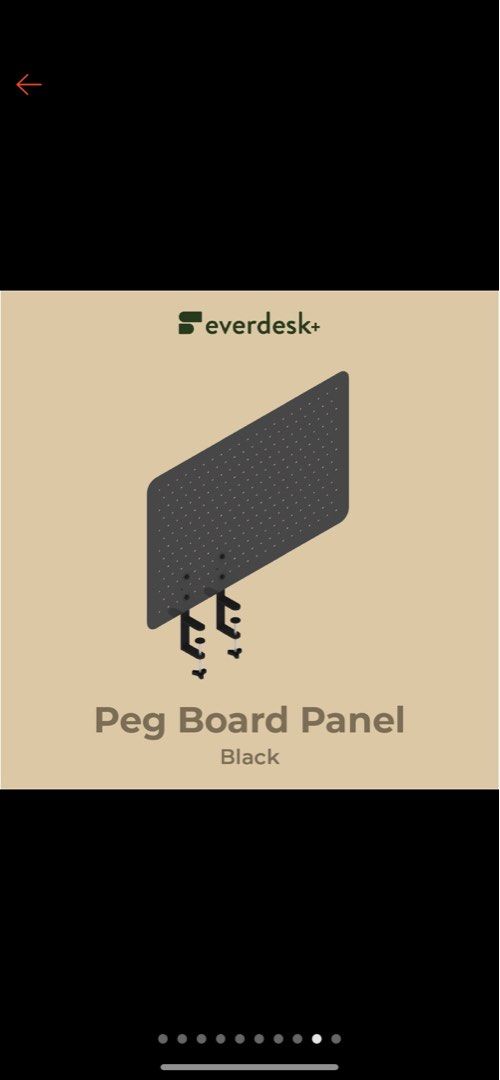 Everdesk+ Pegboard Panel / Pegboard Accessories - Desk Organizer, No ...