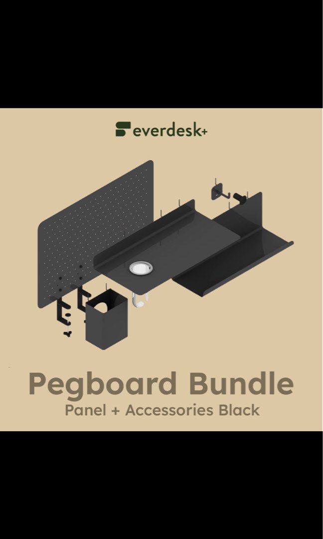 Everdesk+ Pegboard Panel / Pegboard Accessories - Desk Organizer, No ...