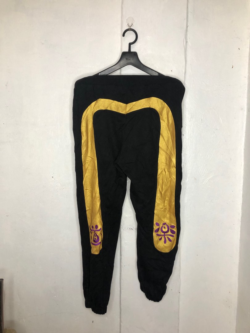 Evisu Daicock Jogger Pants, Men's Fashion, Bottoms, Joggers on Carousell