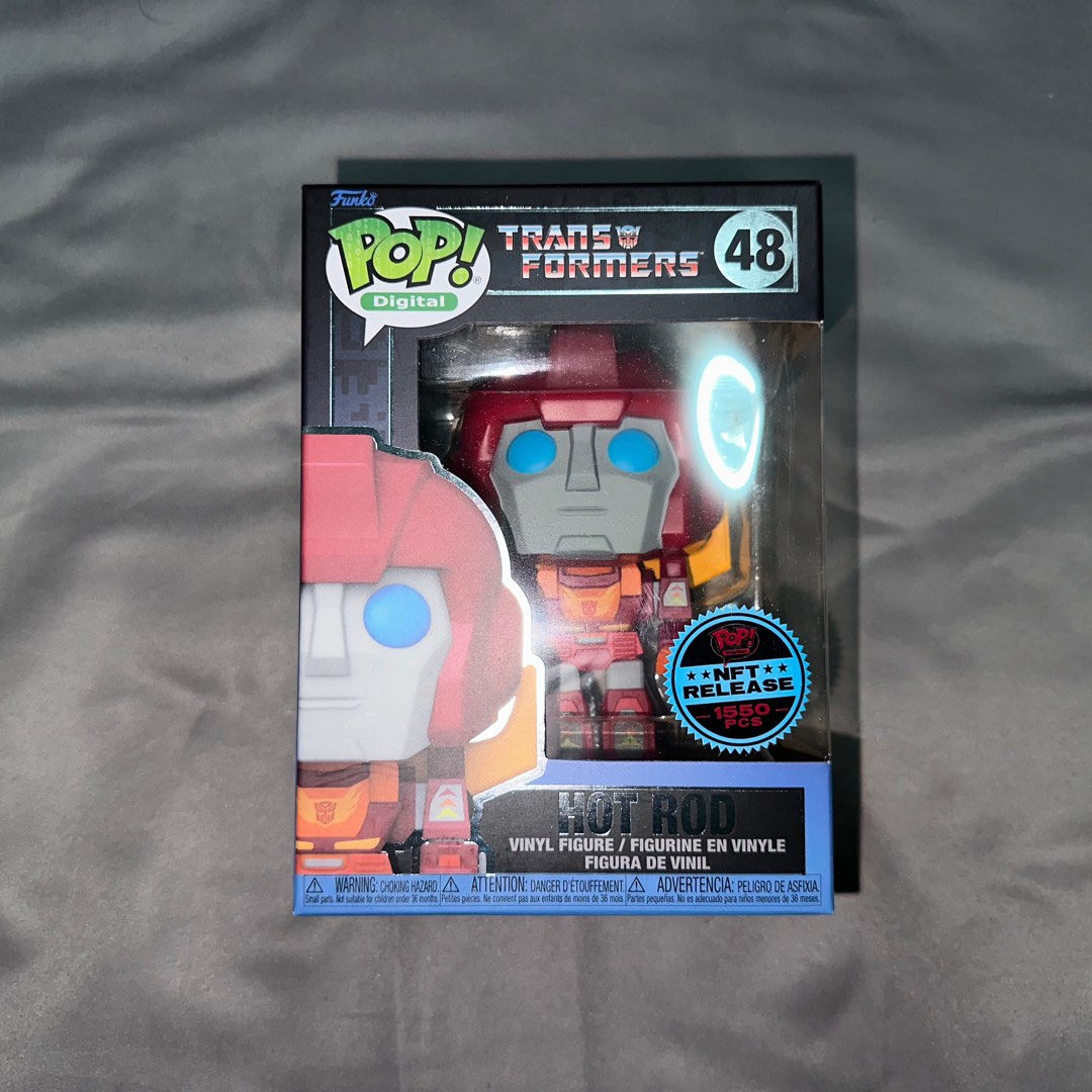 Funko Pop Hot Rod Transformers NFT exclusive LE1550 Optimus prime #48 ...
