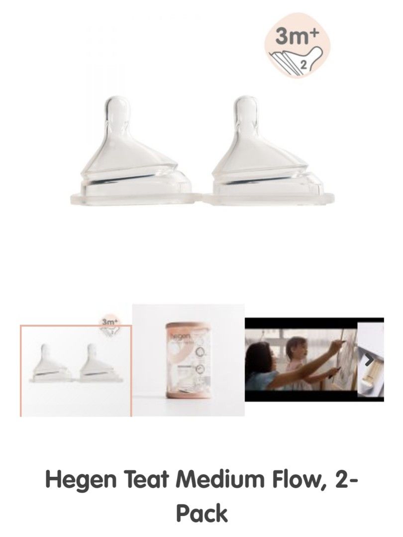 Hegen Medium Teats (3M+), Babies & Kids, Nursing & Feeding ...