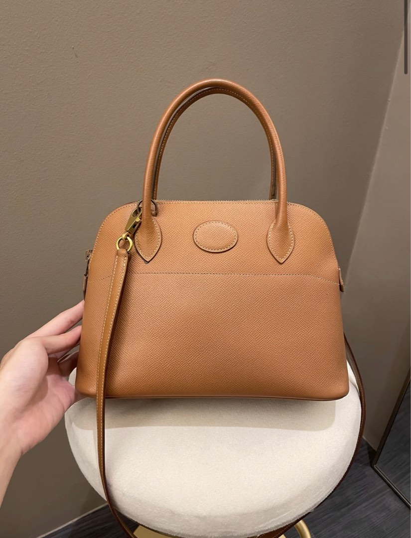Hermes Vintage Bolide 25 Gold Epsom, Luxury, Bags & Wallets on Carousell
