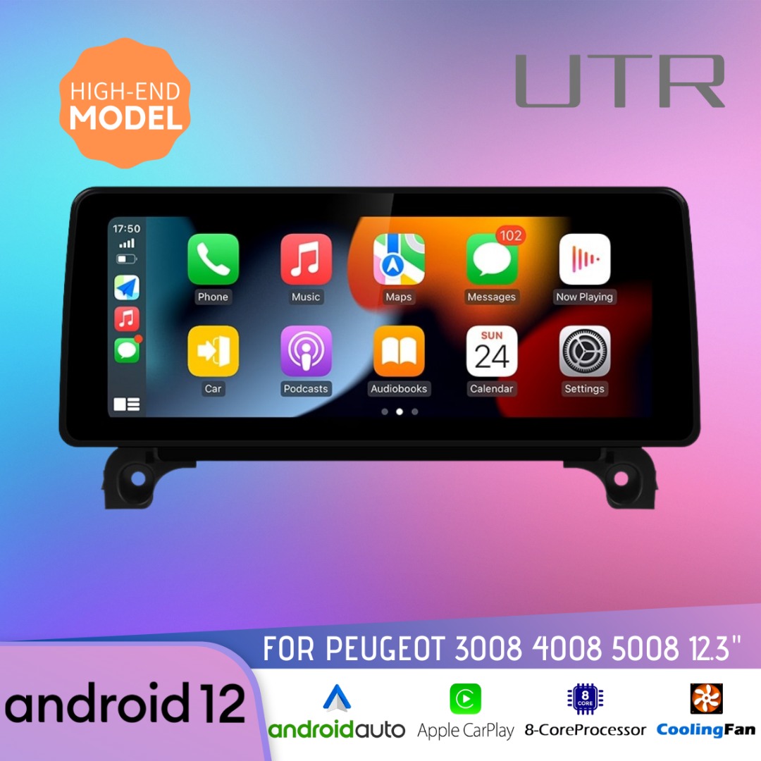 HIGH END LATEST PEUGEOT 3008 4008 5008 12. 3 INCH 9INCH 8 CORE ANDROID ...