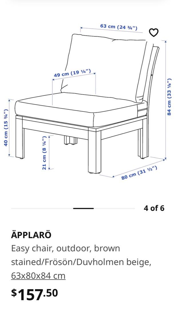 IKEA Applaro outdoor modular bench, Furniture & Home Living, Outdoor ...