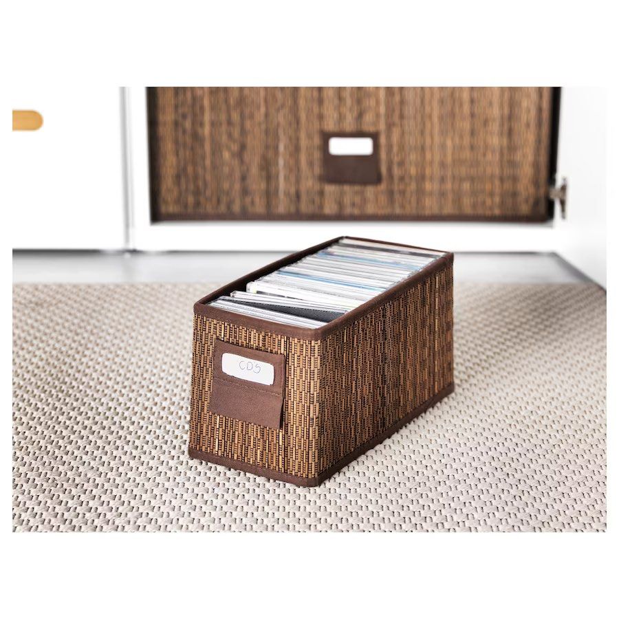 Free IKEA MOTORP palm leaf storage box organizer, Furniture & Home ...