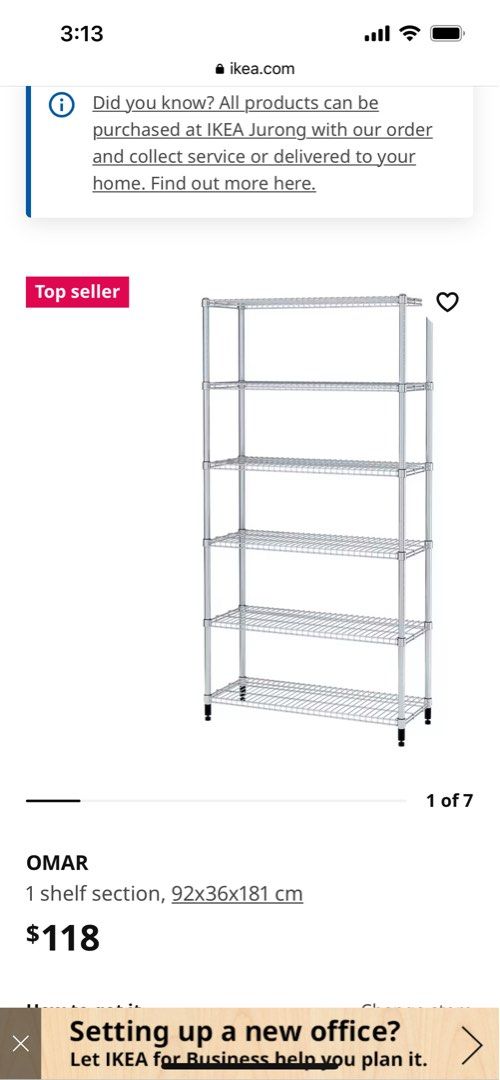 Ikea Omar storage, Furniture & Home Living, Furniture, Shelves ...
