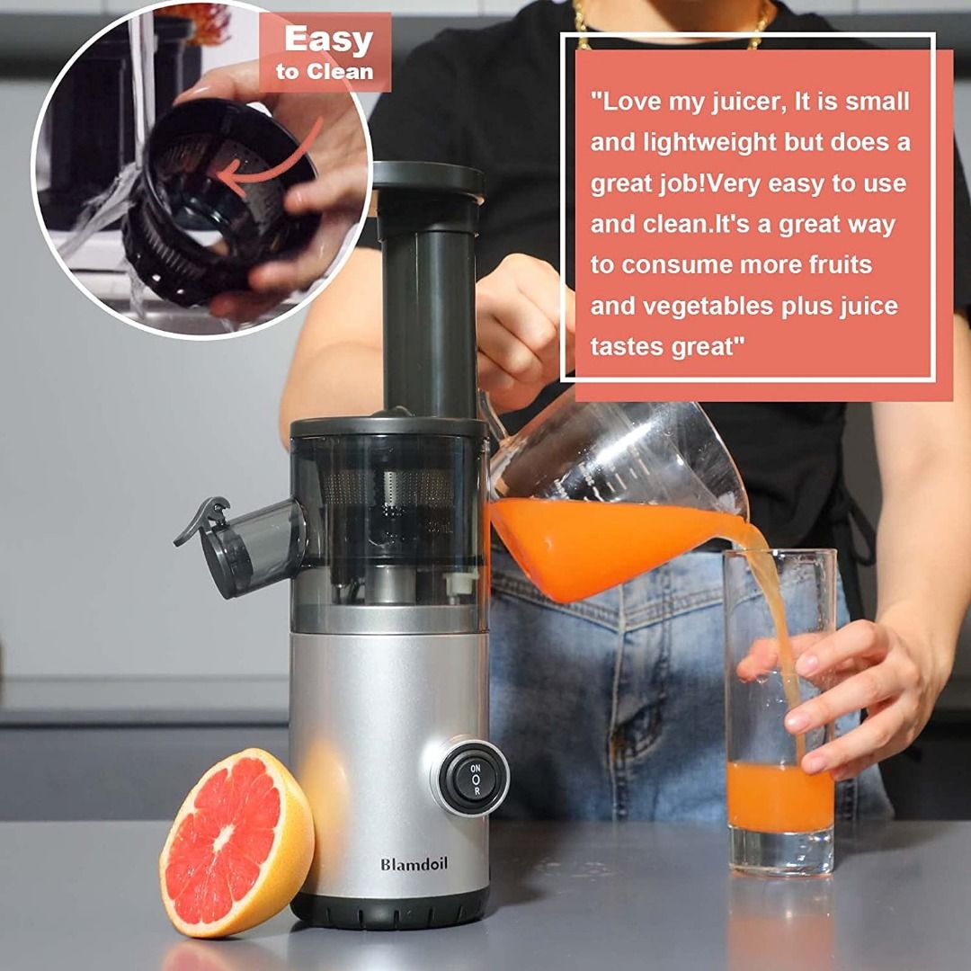 (instock) Compact Slow Juicer Masticating Extractor,Kitchen Cold Press ...
