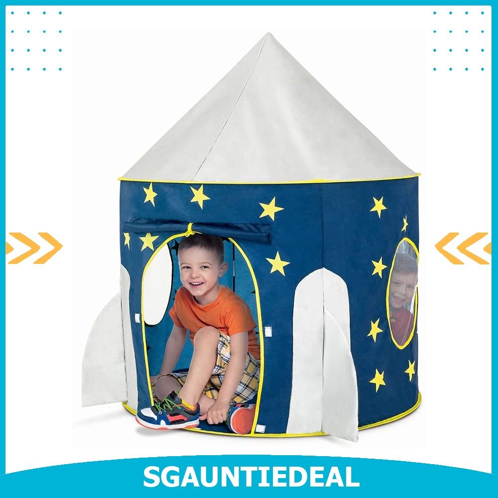 [instock] FoxPrint Rocket Ship Tent - Space Themed Pretend Play Tent ...