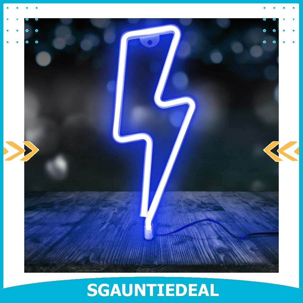 [instock] Lightning Bolt Neon Signs, LYGZTing USB Powered Led Lightning ...