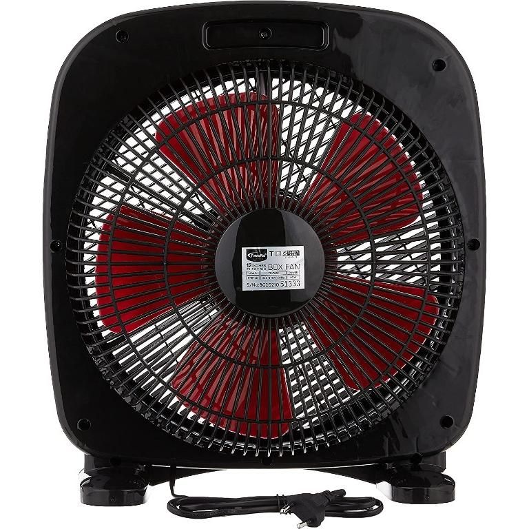 (instock) PowerPac PPBF30 Electric Box Fan, Desk, table fan with Timer ...