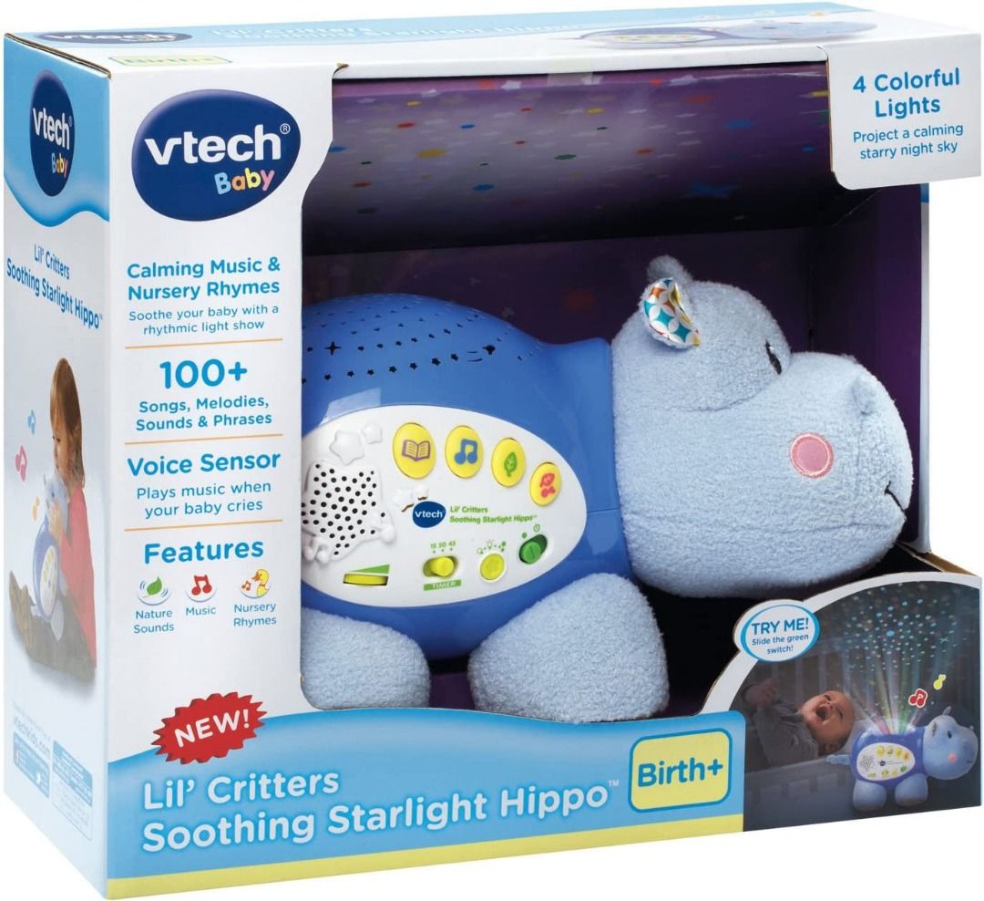 (instock) VTech Baby Lil' Critters Soothing Starlight Hippo, Babies ...