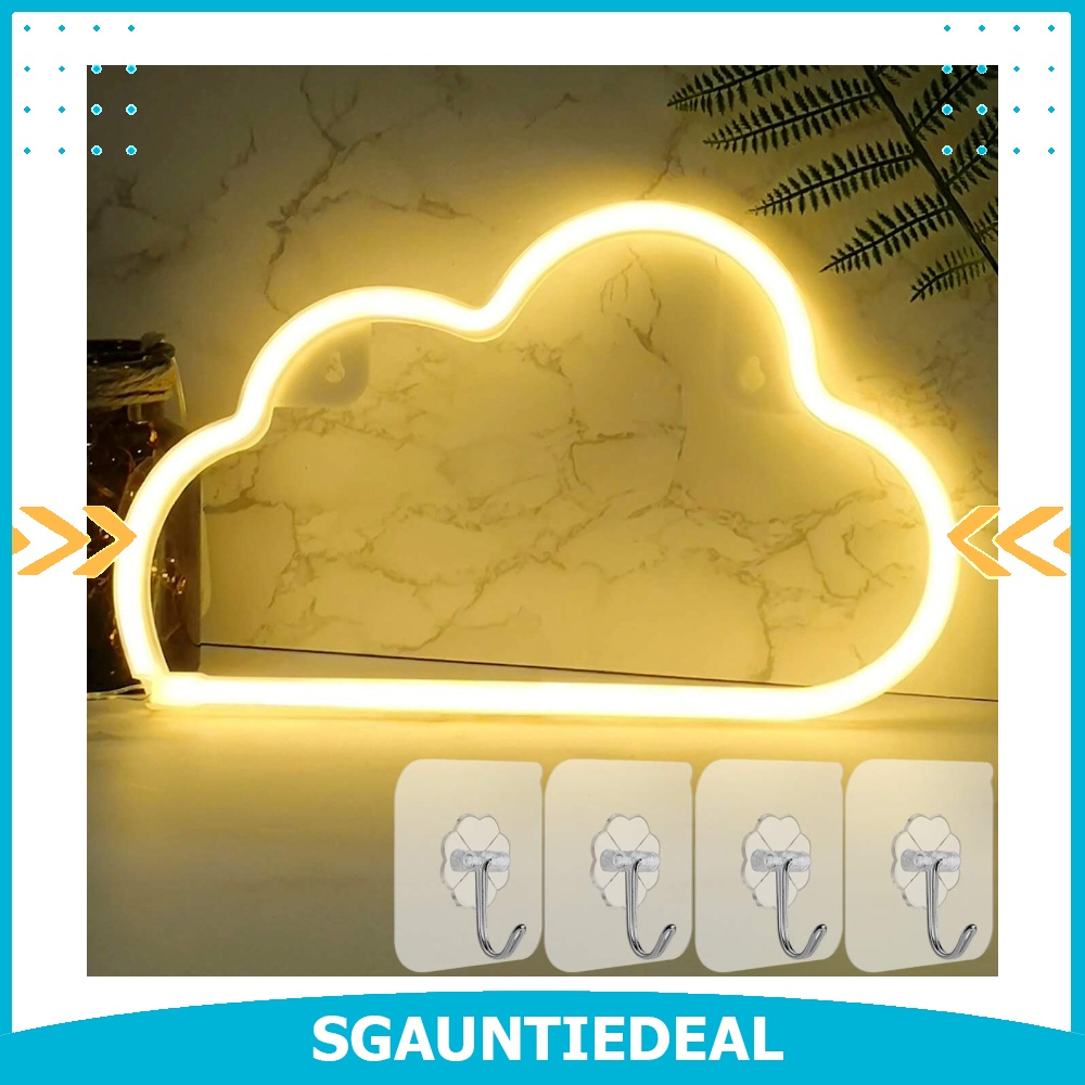 [instock] YIVIYAR Cloud Neon Lights Neon Signs Cloud Pink Neon Wall ...