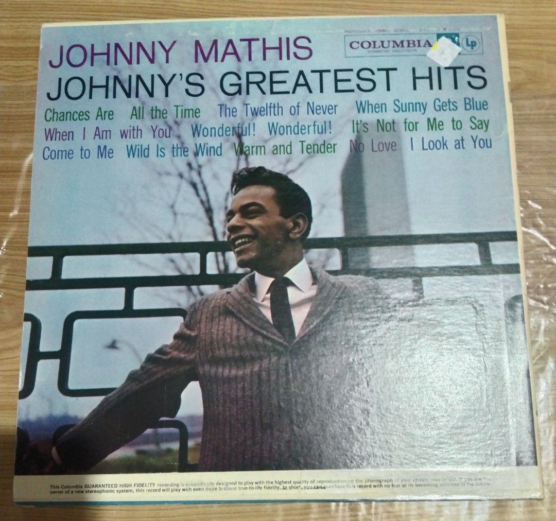 Johnny Mathis Greatest Hits vinyl album on Carousell