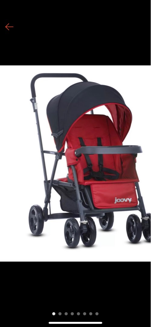 Joovy Caboose red stand-on tandem stroller, Babies & Kids, Going Out ...